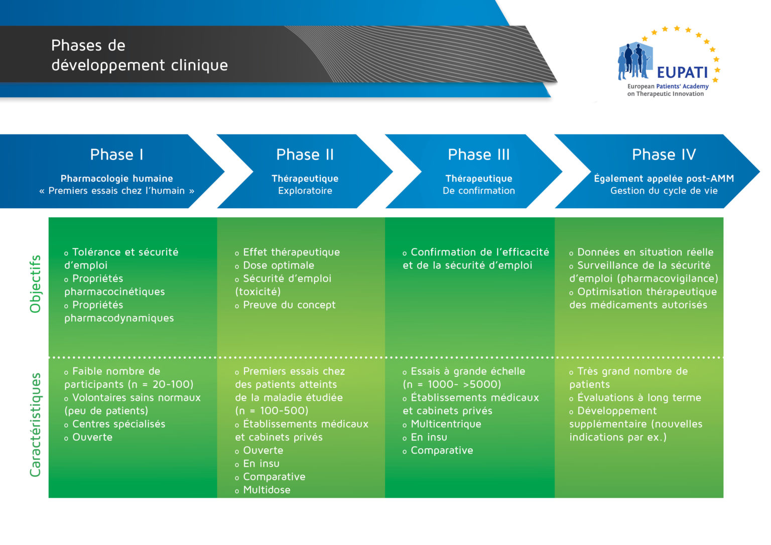 Phases de développement clinique - EUPATI Toolbox